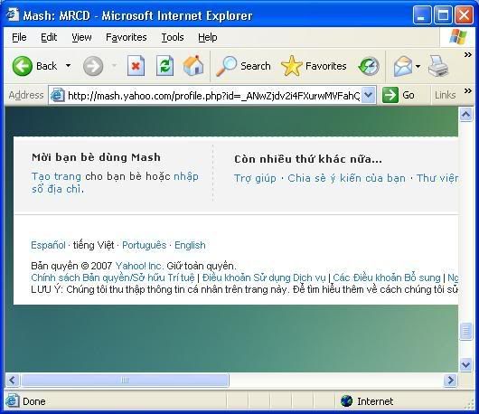 Chuyển Yahoo! Mash sang giao diện Tiếng Việt « Mrcodon’s Corner
