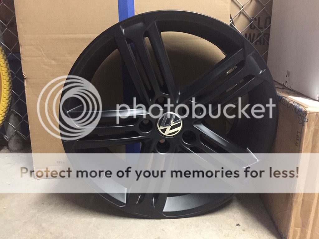 Mint Set of 4 VW MKVI Golf R "Talladega" Wheels Satin Black Powdercoat ...