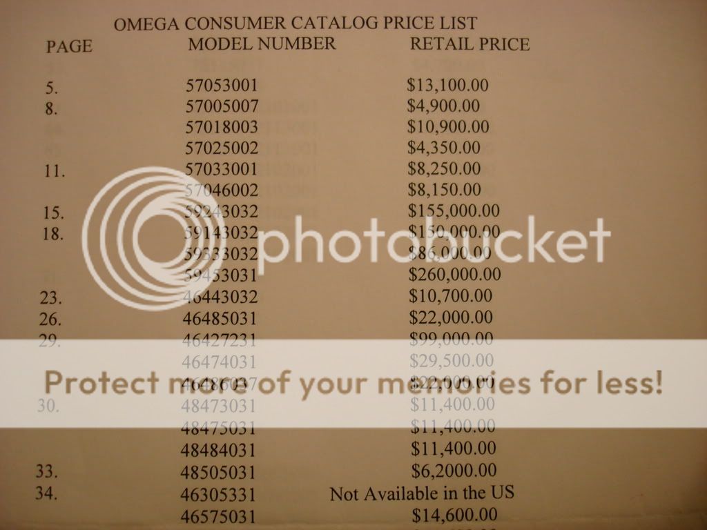 2008 MSRP list >>>>>>> | WatchUSeek Watch Forums